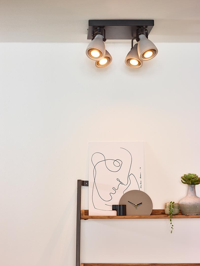 Spot plafond moderne LED Ø 9 cm 4x5W Aura