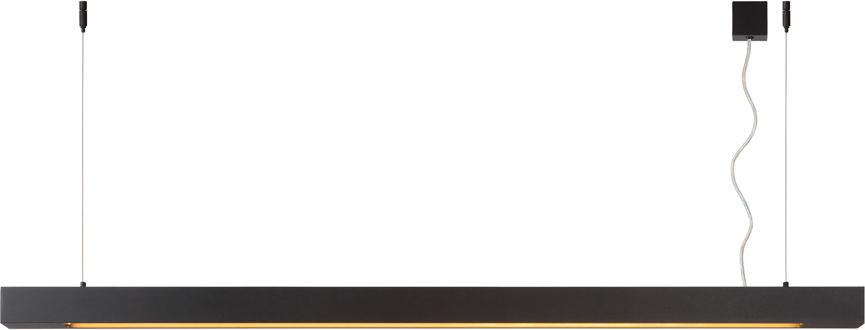 Suspension contemporaine led en aluminium noir Alex