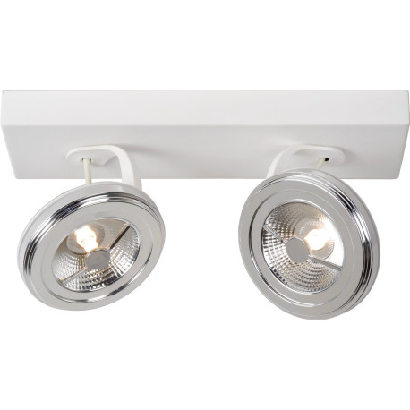 Spot design led en métal blanc 30 cm Onida