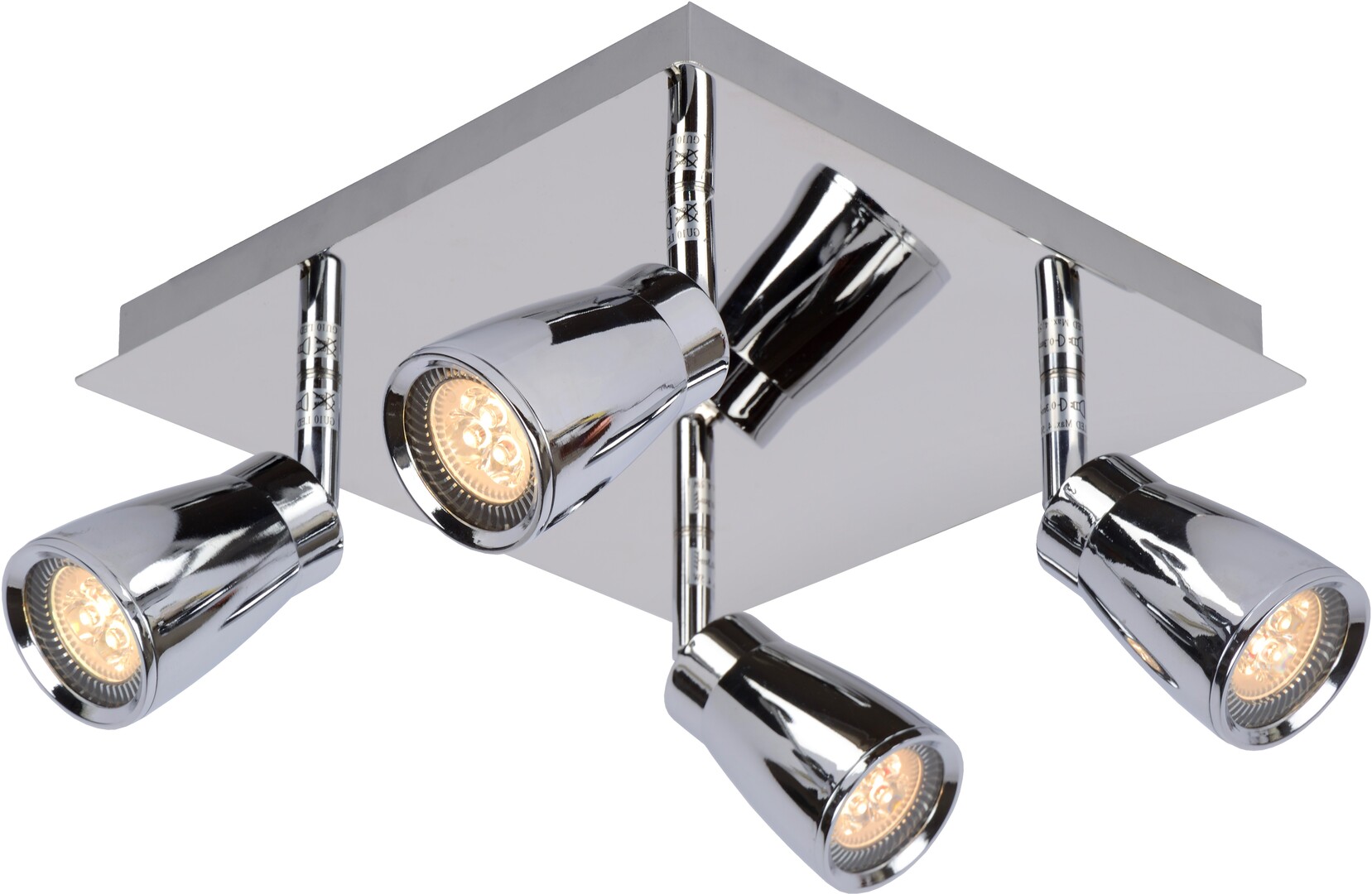 Spot moderne 4 LED en métal chromé Gall